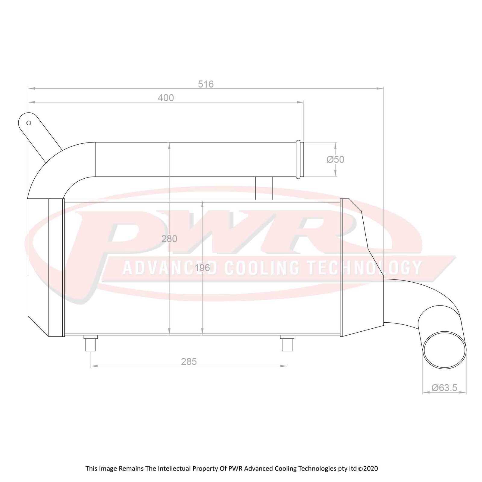 PWR 68mm Intercooler (Mazda MX-5 4cyl Turbo 99-05)